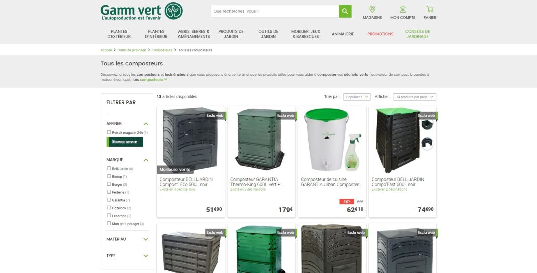 Composteur Gamm Vert - Modèles de bac a compost 2025